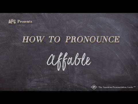 How to Pronounce Affable (Real Life Examples!)