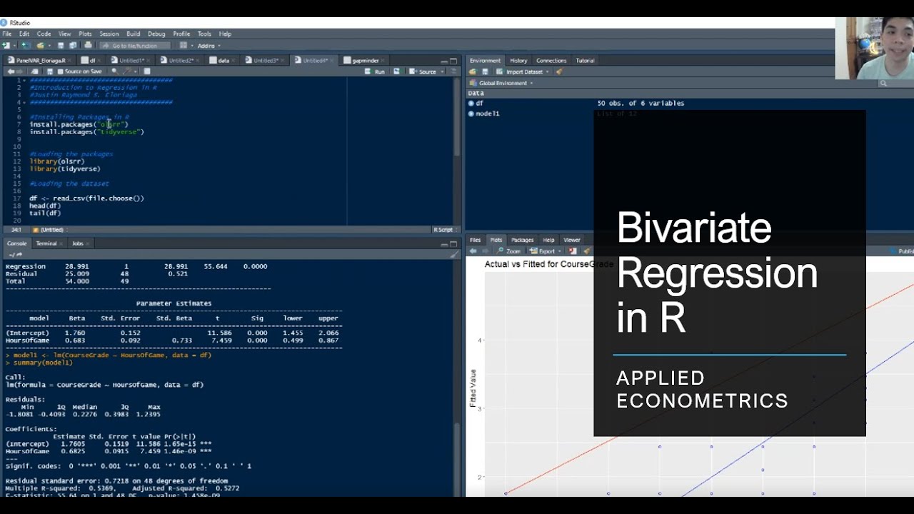 Bivariate Regression in R