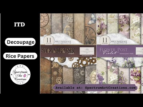 ITD Rice Papers for Decoupage LIVE Sale Craft & Art Supplies 8/29/24 #SpectrumArtCreations