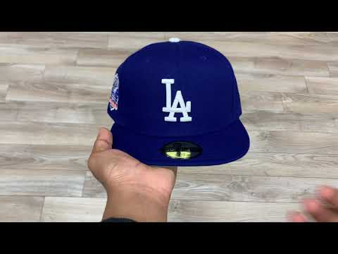 Los Angeles Dodgers 60th Anniversary New Era 59Fifty Fitted Hat Blue MINT Under Brim