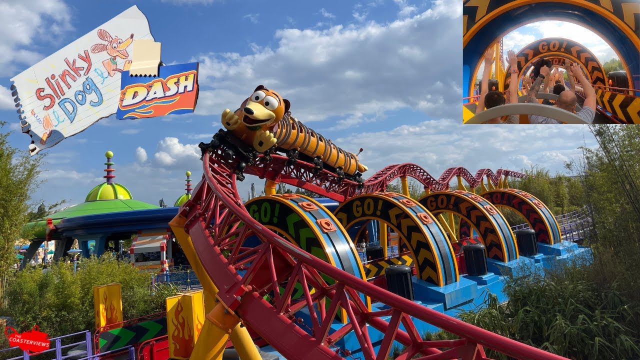 MyDisneyFix | Slinky Dog Dash Launch Coaster at Disney's Hollywood Studios Toy Story Land! Full ...