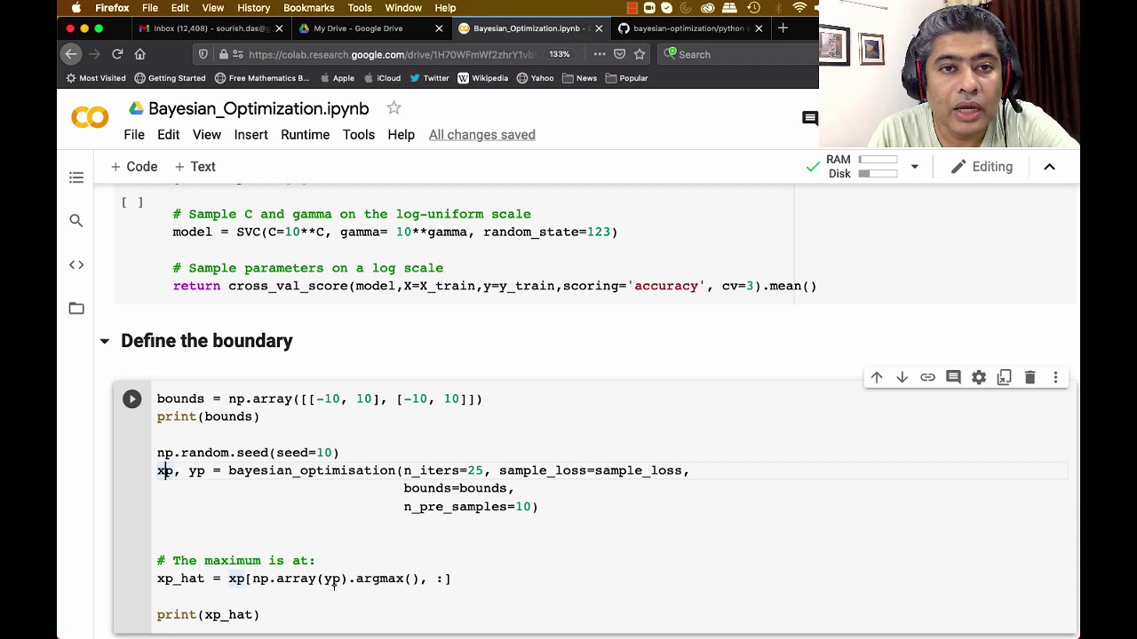 Bayesian Optimization Hands-on with Python Colab