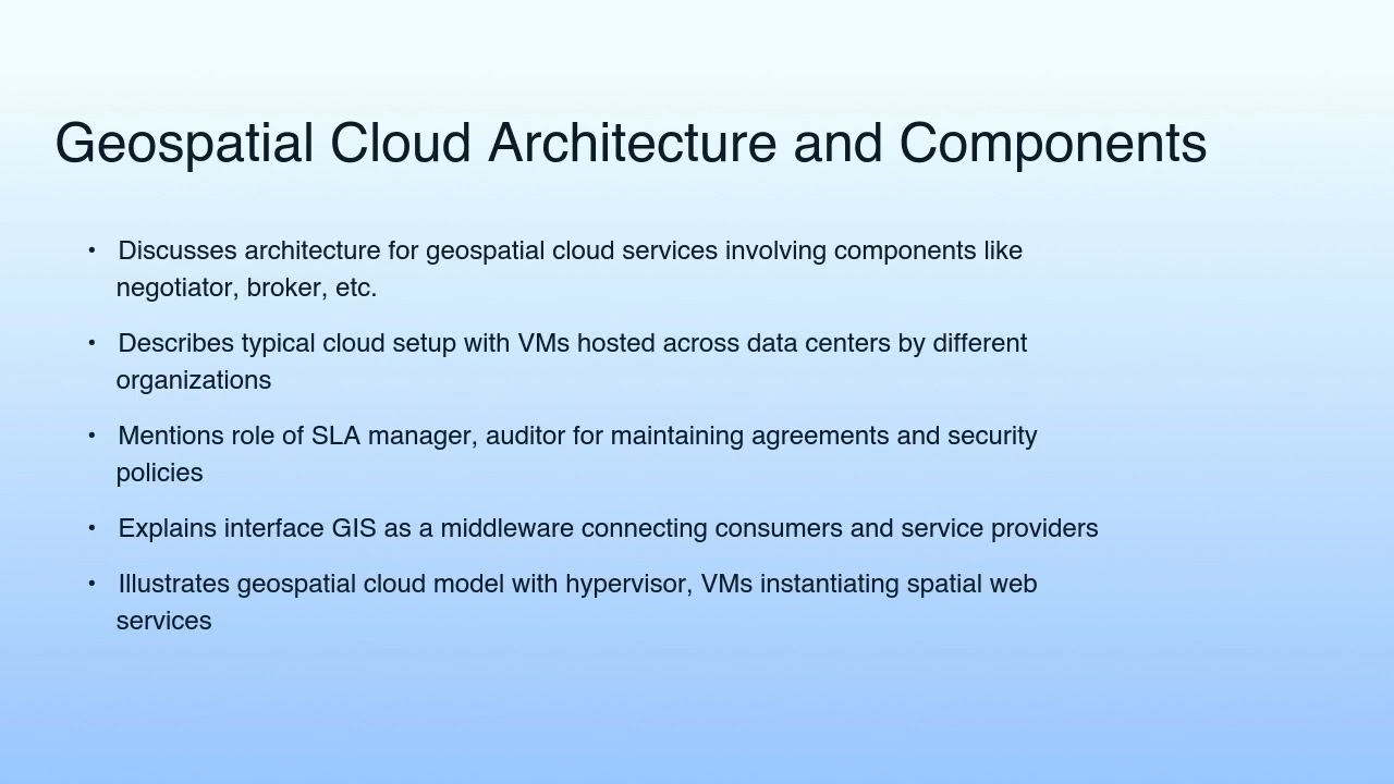 Long Summary | Use Case-Geo-spatial Cloud