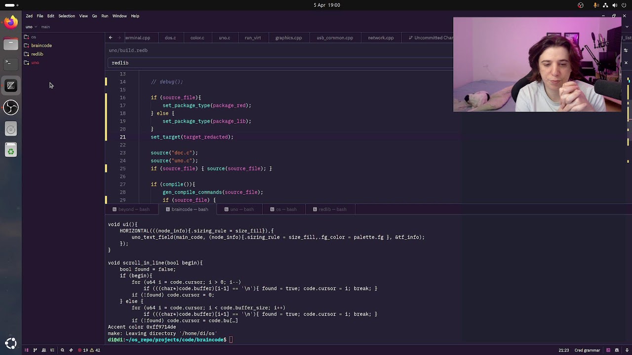 operating system development - code editor