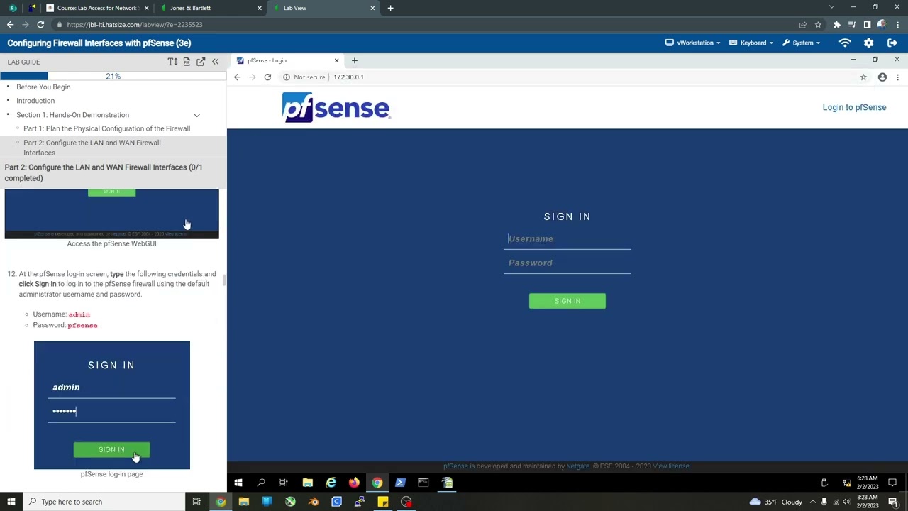 Lab 5 - Configuring Firewall Interfaces with pfSense 3e - J&B CIT 182