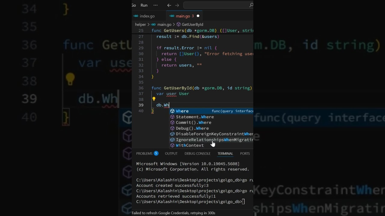 Fetching a record by ID from MySQL database using Gorm & Go #coding #golang #mysql #backend