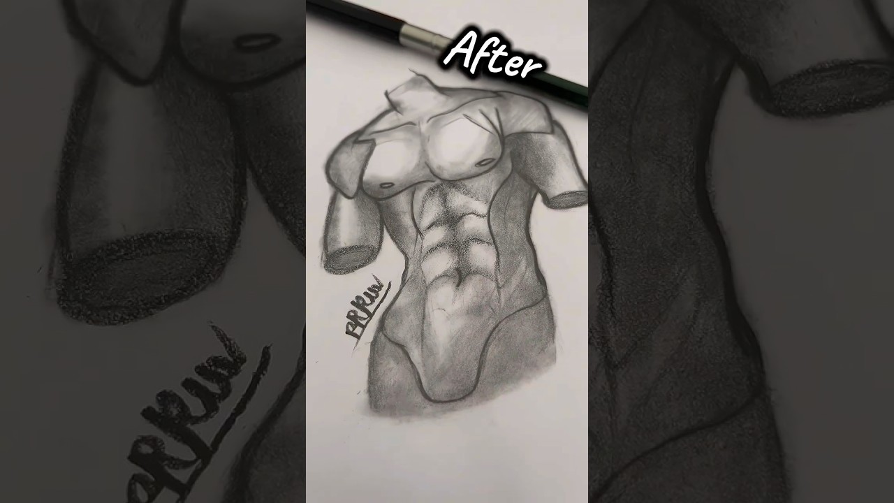 How to draw a full body easily | Easy pencil drawing | Full body drawing tutorial