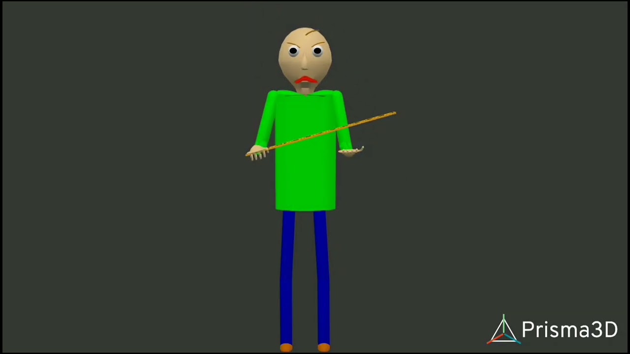 Baldi ruler slap animation