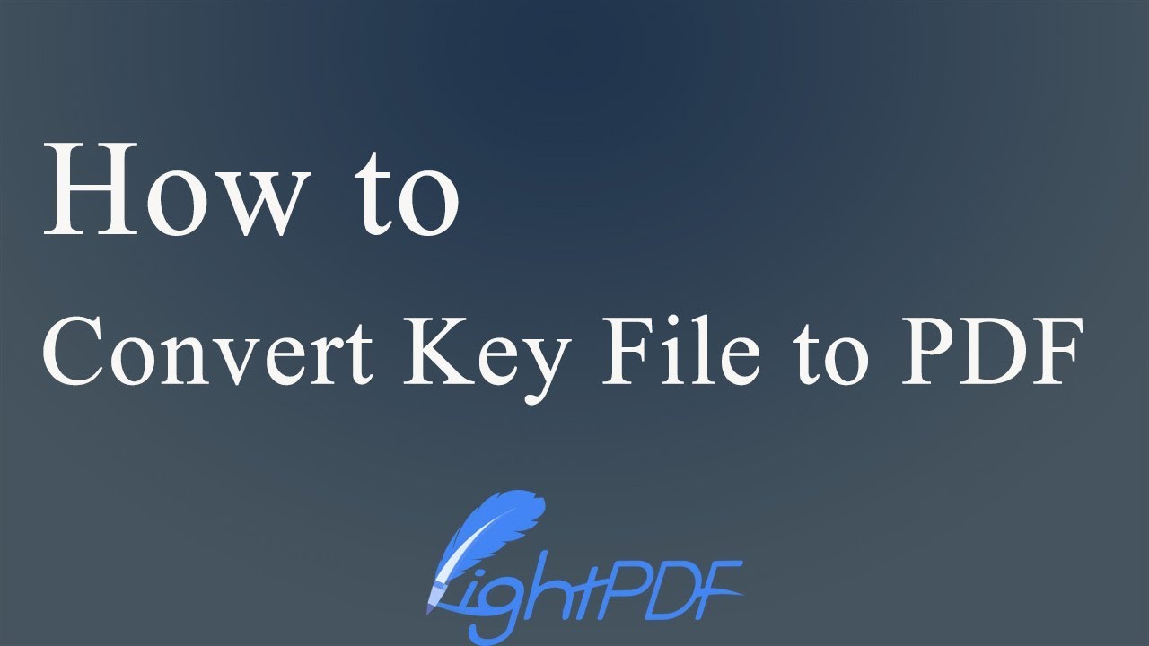 Free Solutions to Convert Key File to PDF