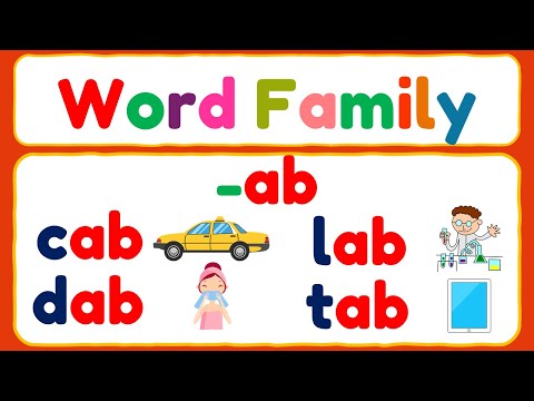 Word Family -ab | CVC Words -ab | Let's Read Three - Letter Words