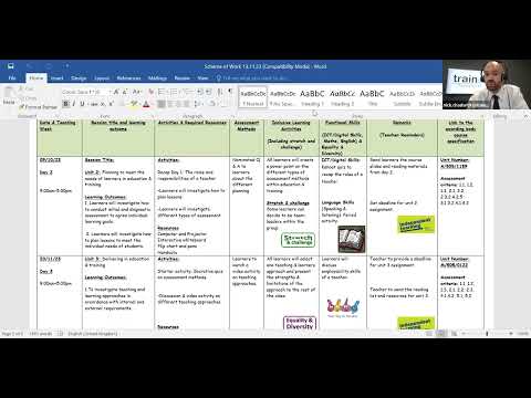 How to create a Scheme of Work Video