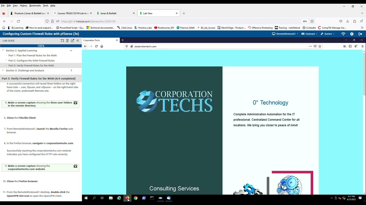 Lab 07 and Challenge Analysis Configuring Firewall Rules with pfSense