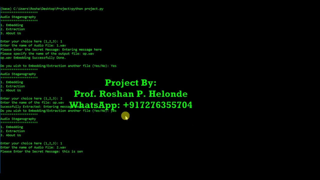 Python Code for Audio Steganography   Message Hiding In Audio Python Project