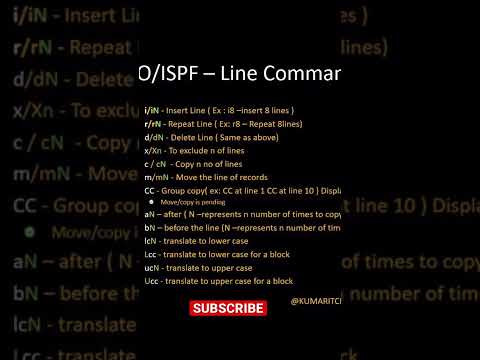 Mainframe- ISPF - Important Line commands #IBM #mainframes #jobsearch #it #testing