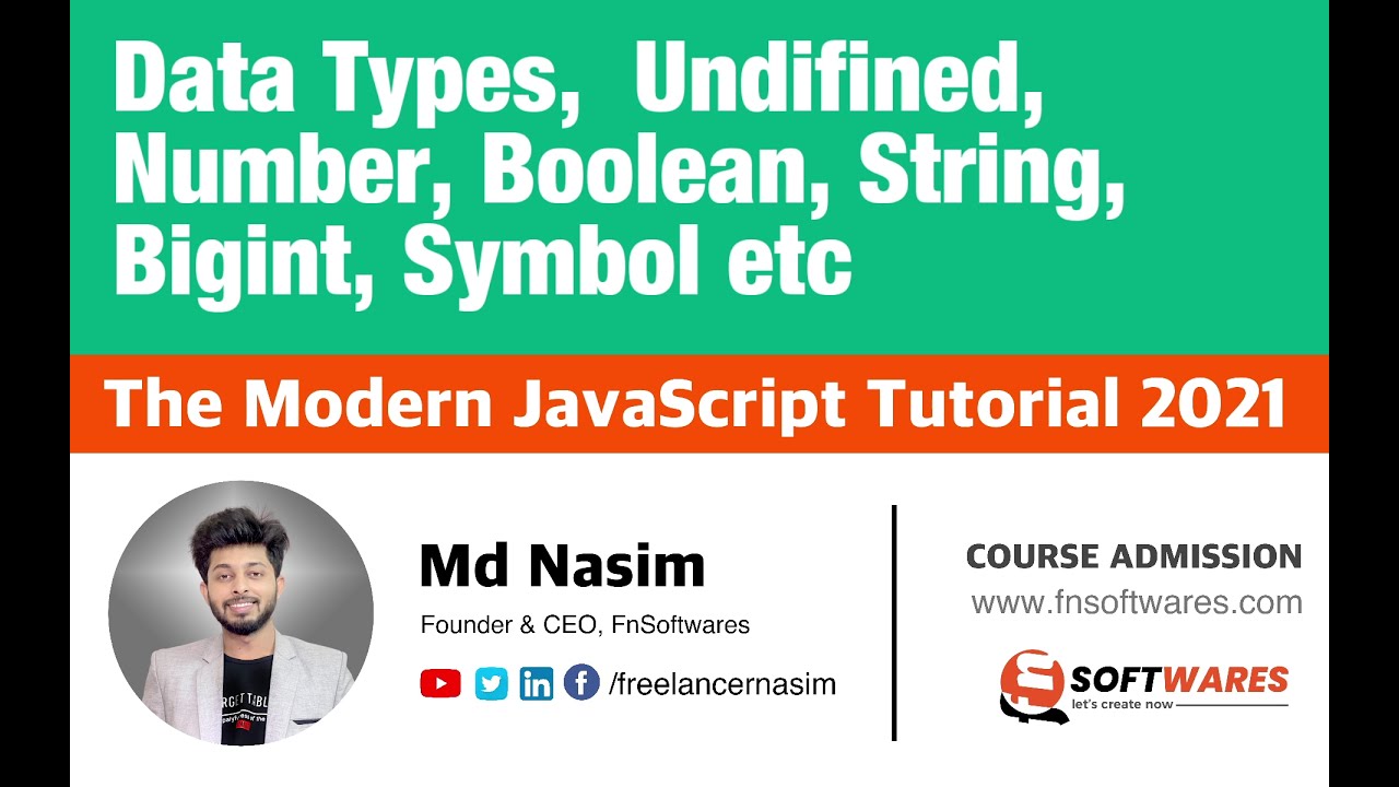 006 | Data types & Structures | The Modern JavaScript Tutorial mp4