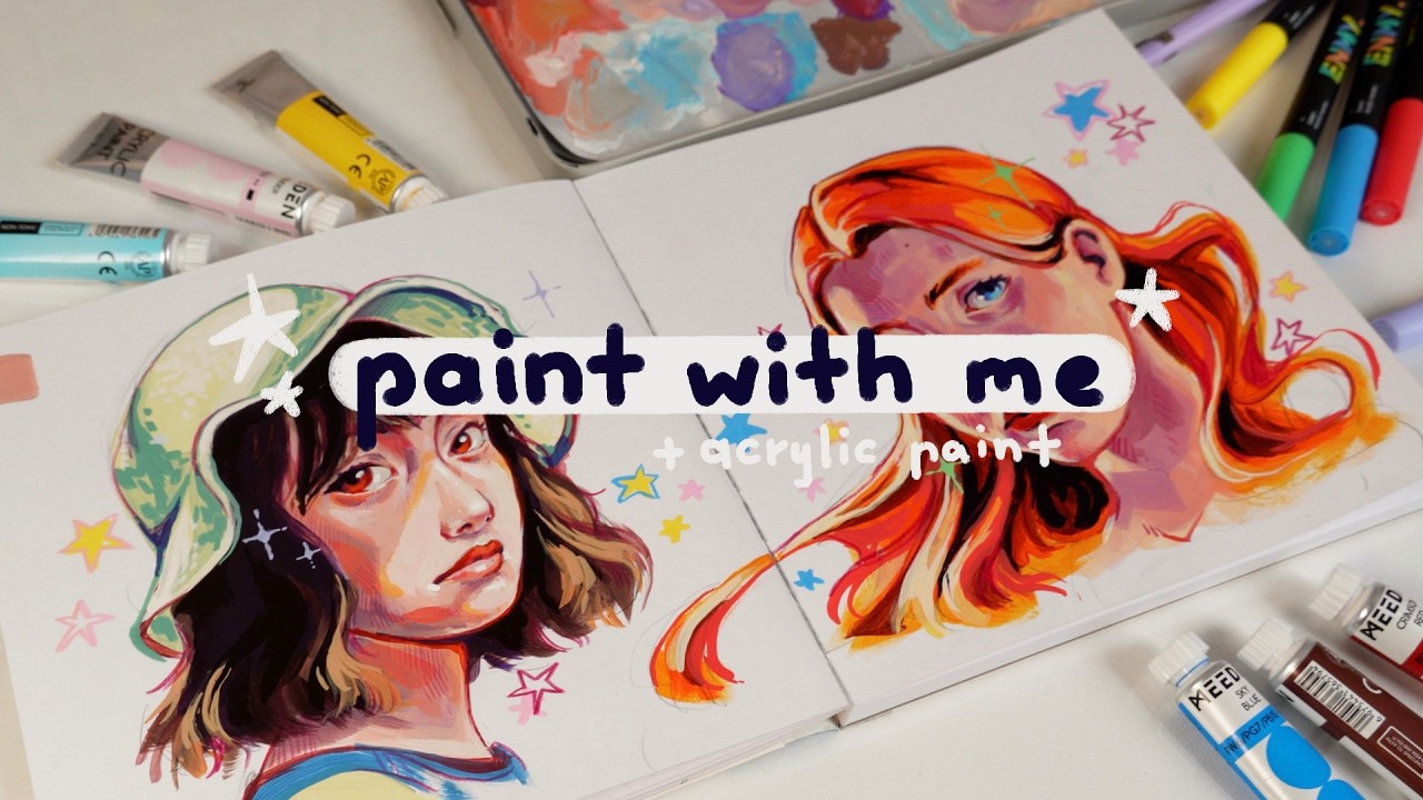 pinterest portrait studies || using acrylic paint