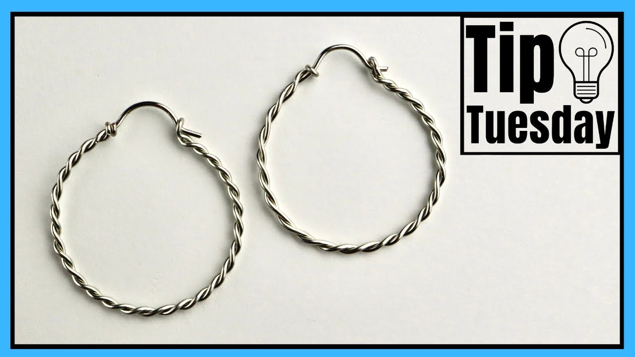 Easy Twisted Wire Earrings Hoops // BeginnerJewelry Making Tutorial