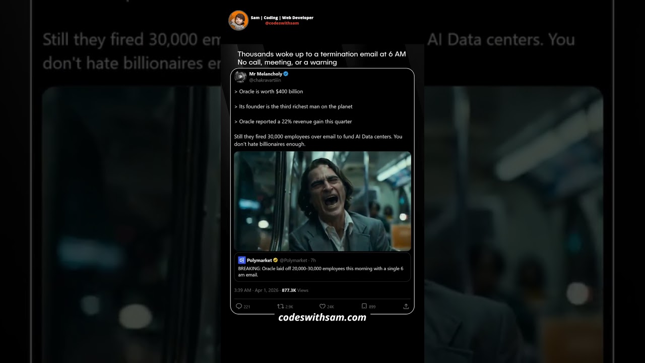 Oracle Layoff News | Codeswithsam #coding #programming #oracle