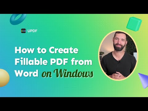 How to Create Fillable PDF from Word on Windows