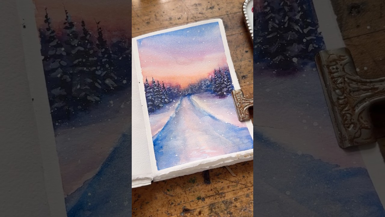 Paint a Colorful Winter Landscape