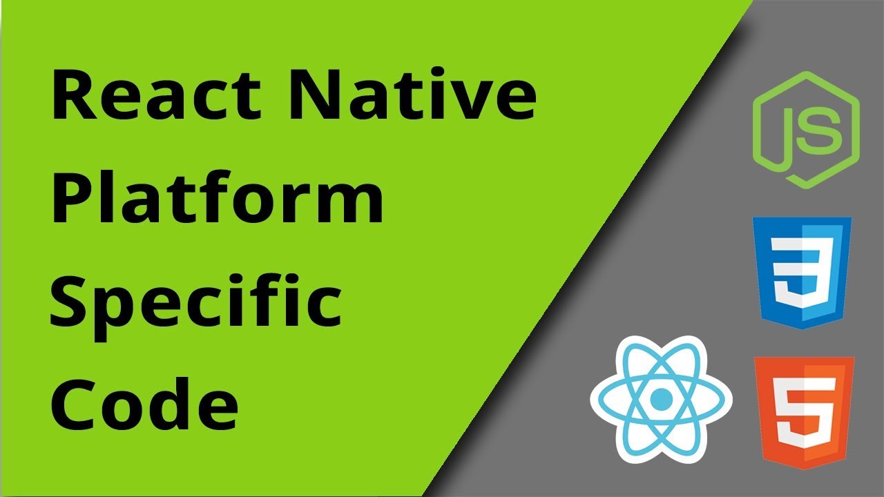 React Native - Platform Specific Code - Episode 14