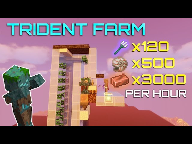 River-based Drowned Farm Tutorial - Easier in the Sky Version Minecraft Map