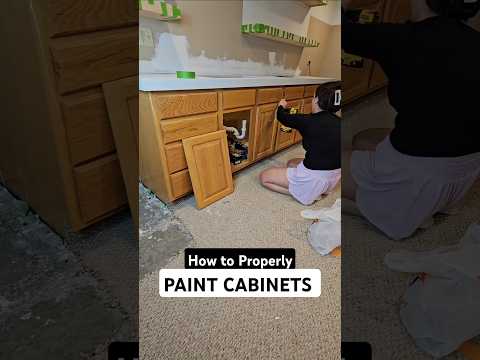 How to Properly Paint Cabinets #diy #homerenovation #beforeandafter #paintingcabinets #homeprojects