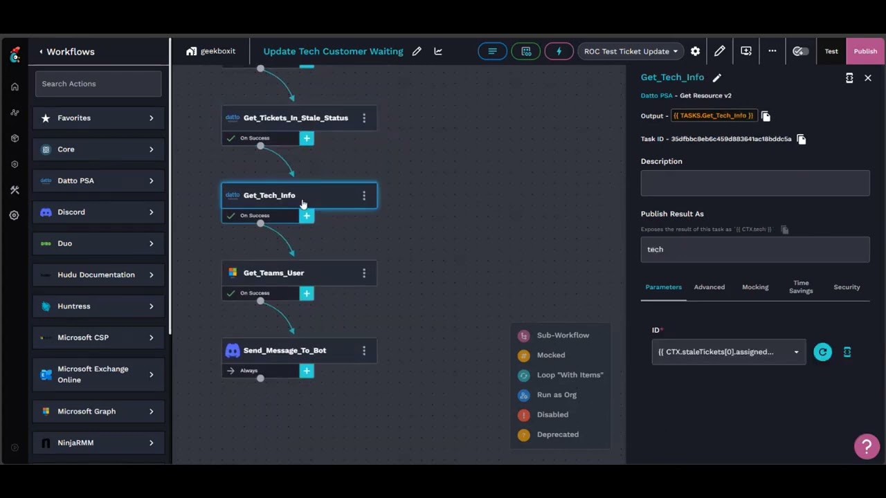 Notify your helpdesk in Discord when a ticket is overdue - Rewst