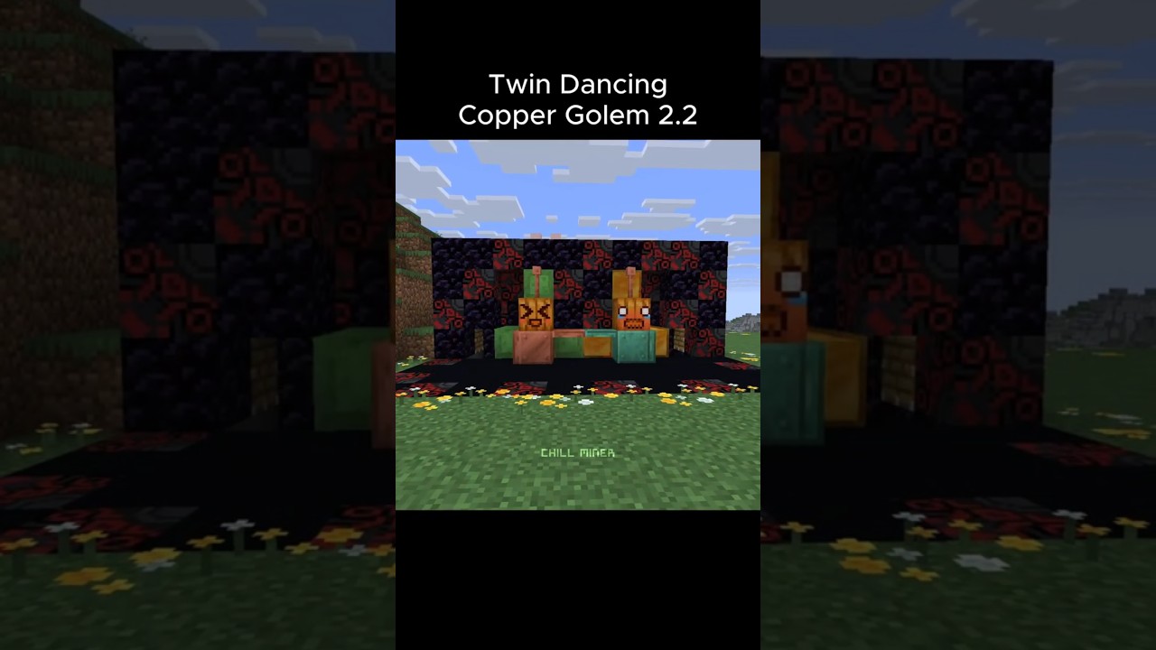 Dancing waxed oxidized cut copper stairs golem 2