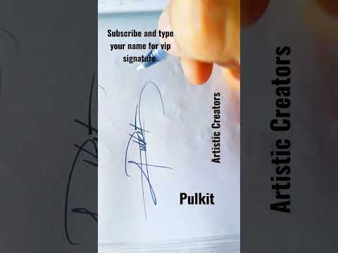 Instagram requested name Autographsignature of pulkit . how to Draw a signature #shorts#handwriting