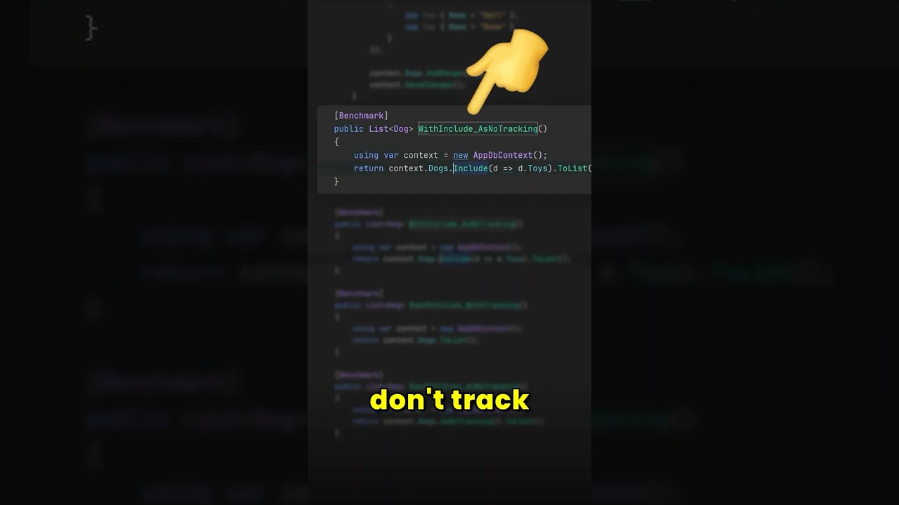 AsNoTracking is awesome in .NET