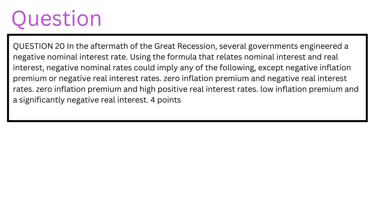 In the aftermath of the Great Recession, several governments engineered a negative nominal interest