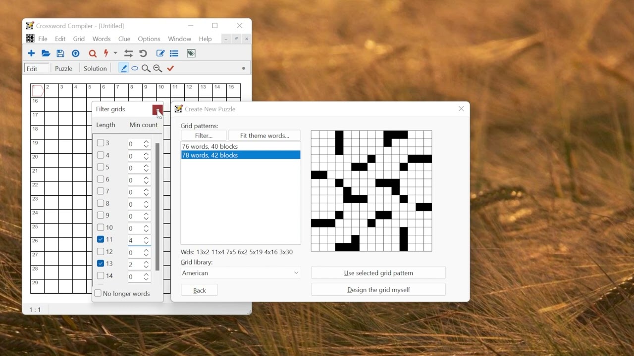 New features in Crossword Compiler 11.1