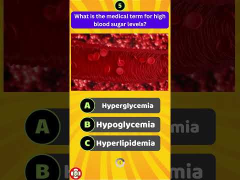 What is the medical term for high blood sugar levels? #quiz