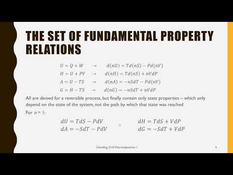 Thermo 1 Chapter 6 1a Defining Fundamental Relations, Helmholtz Energy, and Gibbs Energy