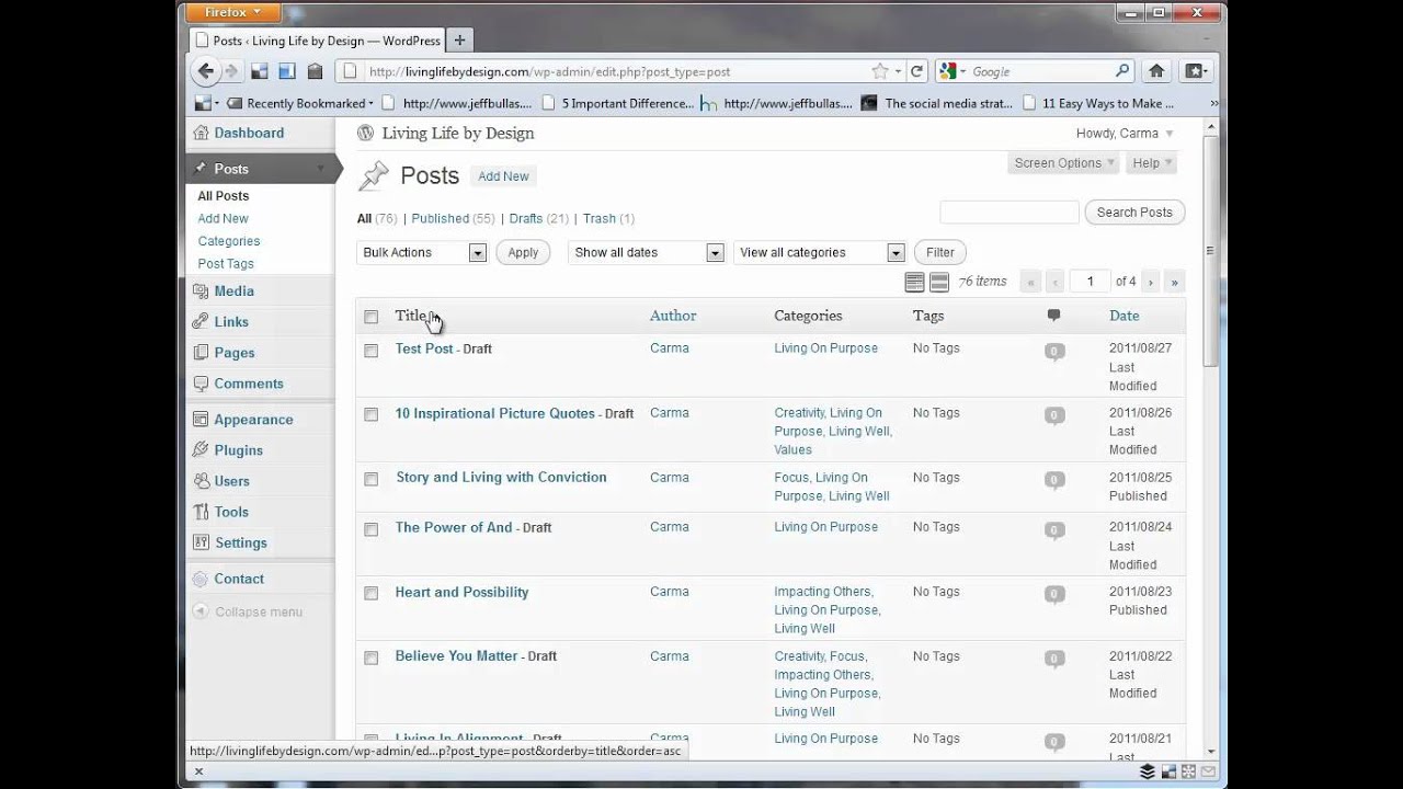WordPress Tutorial: How to Set up Posts as Drafts