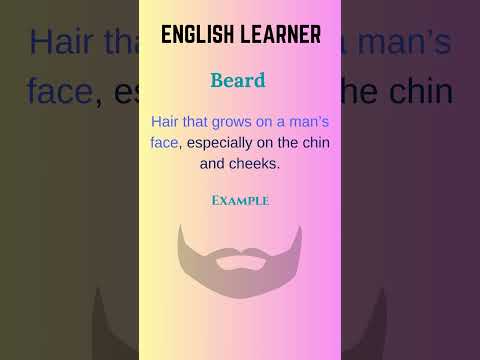 English Word - Beard - Meaning With An Example #englishwords #english #beard