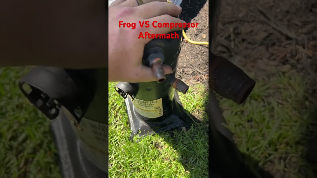 Frog VS Capacitor Aftermath. #nighthawkhvac #compressor #compressorburnout #cooling #hvac #cooling