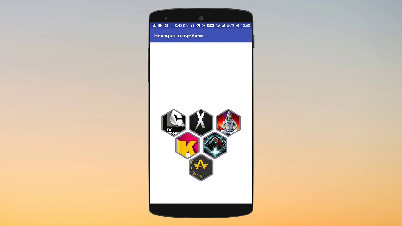 Make a custom Hexagon ImageView in Android