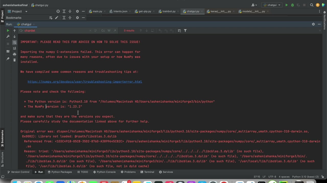 The Python version is: Python3.10 from /miniforge3/bin/python