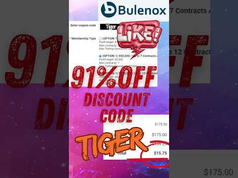Bulenox 91%OFF Best Code : Tiger (via Project X) #bulenox #apextraderfunding #takeprofittrader