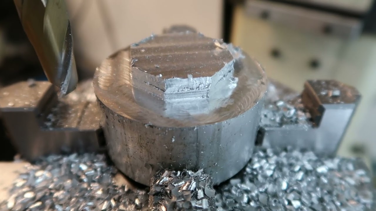 Machining a hex nut