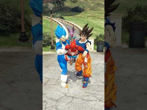 TEAM GOKU ENEMIES VS TEAM SPIDER-MAN -Which team is strongest ? #shorts