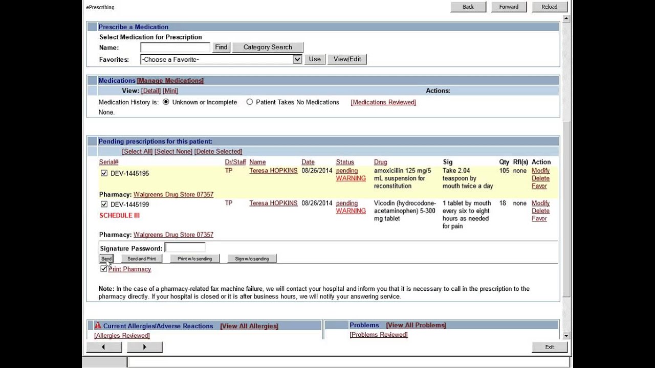 EV™ - Efficient Electronic Prescribing for the ED Now with Controlled Substances