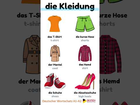 die Kleidung #germanlanguage #goethezertifikat #deutschlernen #niveau #wortschatz #learngerman #A1