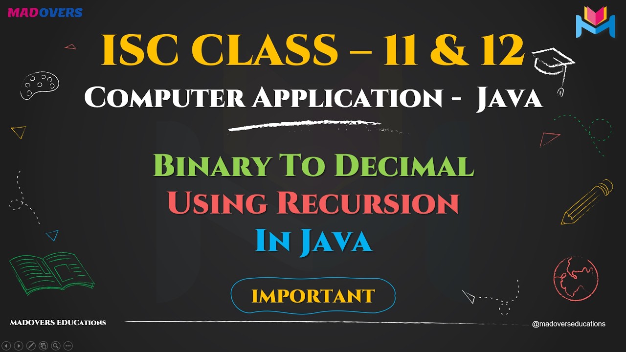 Binary to Decimal Using Recursion in Java | Step-by-Step Explanation 🚀
