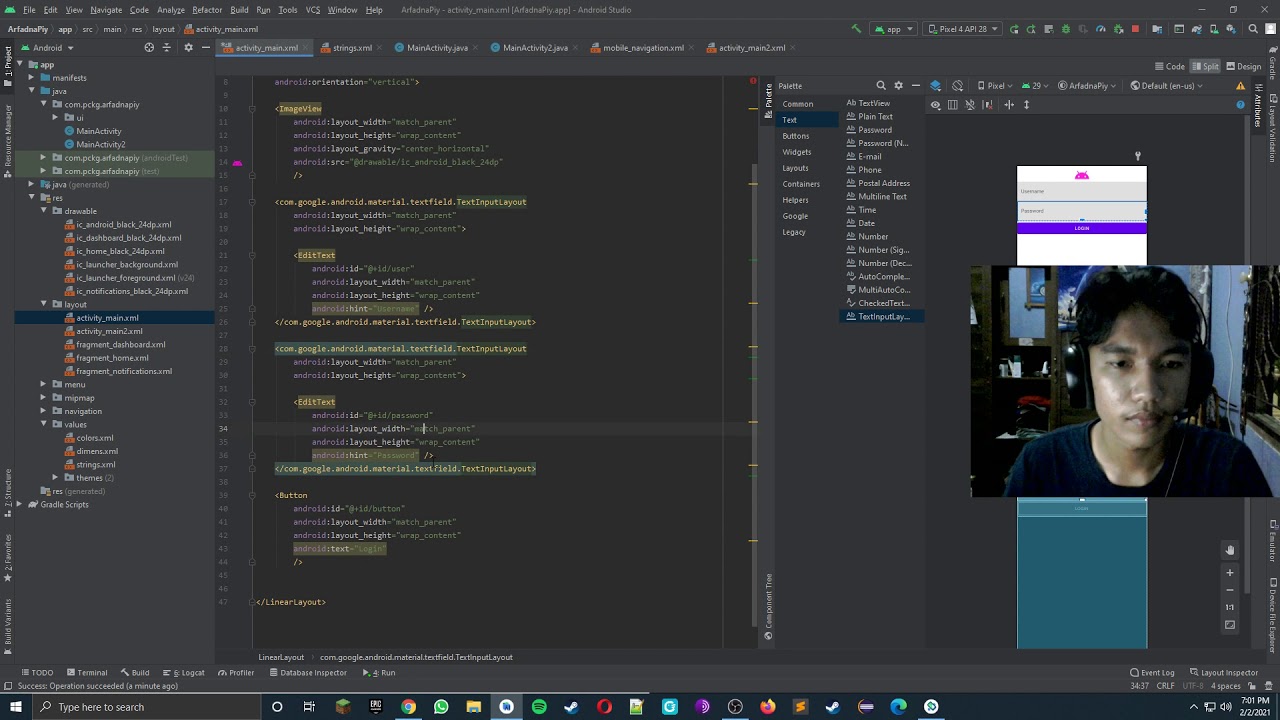 Java Programming Documentary || Android Studio, System Login (Part 1)
