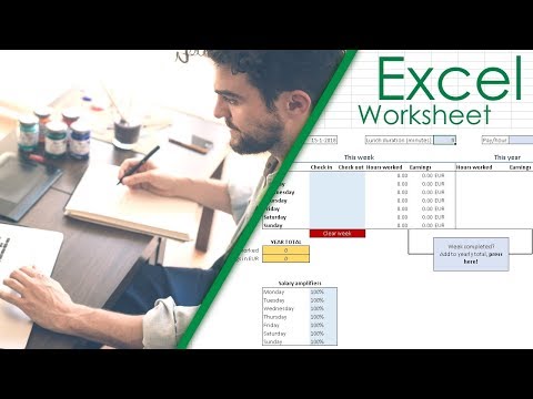 Weekly Working Hours Timesheet Calculator Excel Sheet | Spreadsheet Download