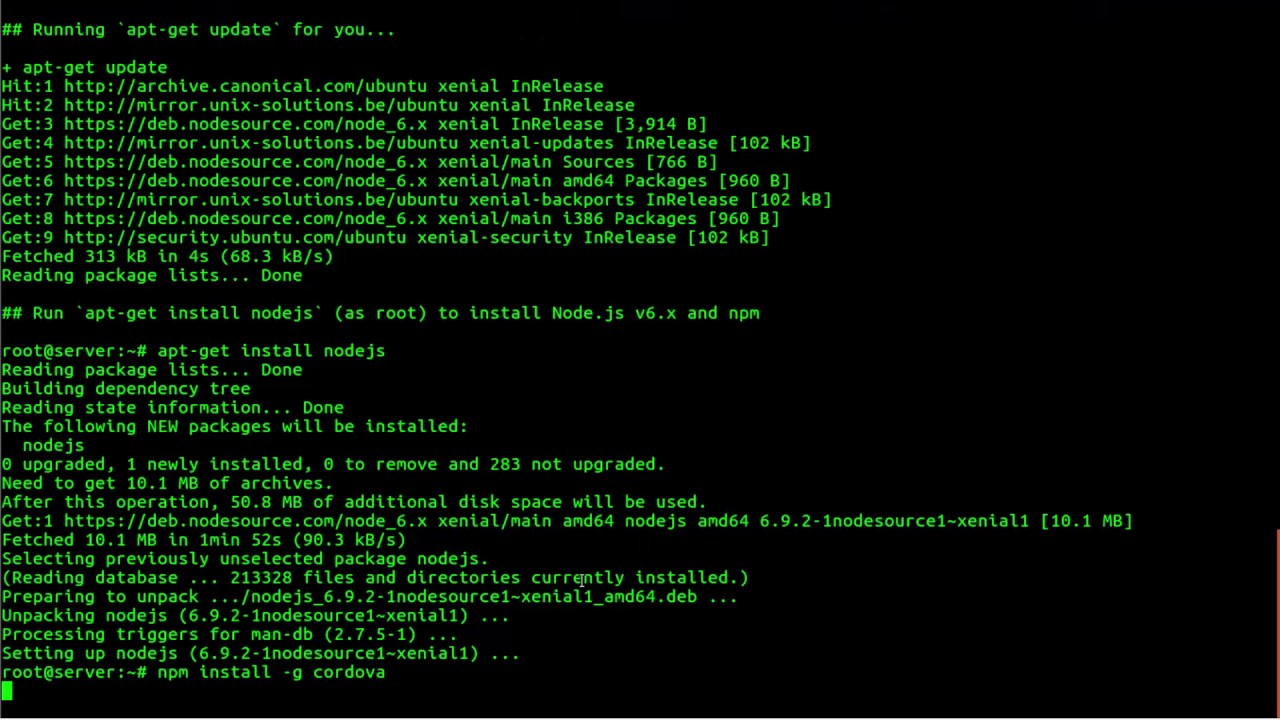 How to Install Apache Cordova, and Ionic Framework on Linux