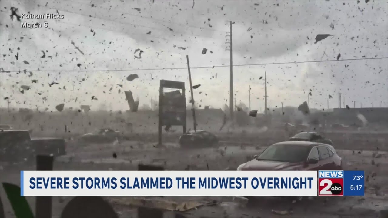 Severe storms slammed the Midwest overnight